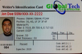 ORDER YOUR WELDERS ID CARD NOW!